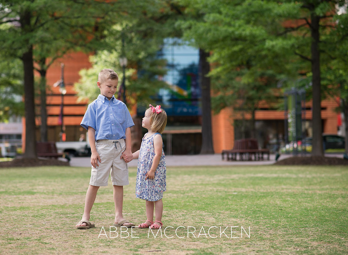 Spring Family Portraits in Uptown Charlotte